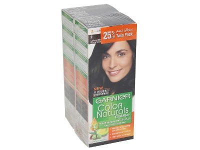 Buy Garnier Color Naturals Hair Color - 2.0 Soft Black, 2 Pieces Online ...