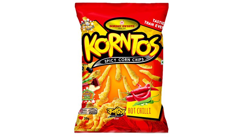 Bombay Sweets Korntos Hot Chili Flavor Chips 20 g delivery in ...