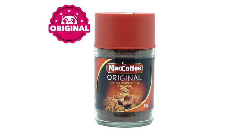 Maccoffee Original 100% Pure Soluble Coffee in Granules Jar 50g ...