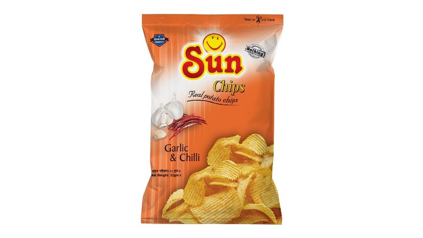 Sun Potato Chips Garlic And Chilli 20g +- 2g delivery in Bangladesh ...