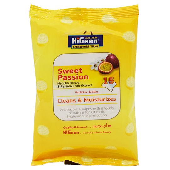 Buy Higeen Wet Wipes Passion 15 pcs Online in Bahrain | Talabat Bahrain