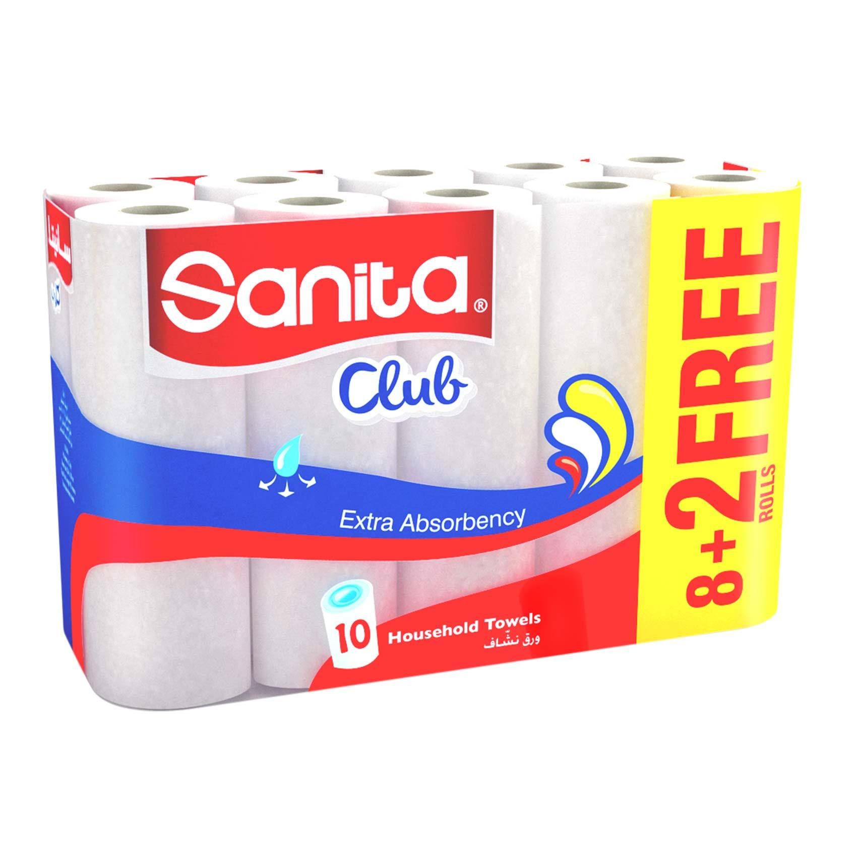 Buy Sanita Club Handhold Towel 28 Cm 8+2 Roll Online in Bahrain ...
