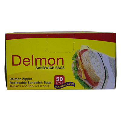 Buy Delmon Zipper Sandwich Bag 50'S Online in Bahrain | Talabat Bahrain