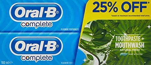 Buy Oral-B Complete Toothpaste with Mouthwash Whitening 2 pcs x 100 ml ...
