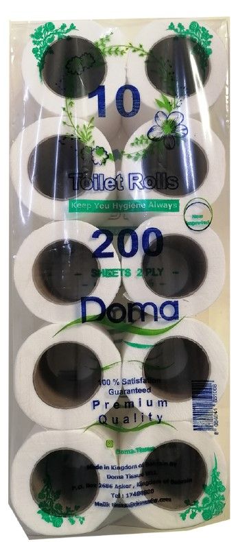 Buy Doma Toilet Roll 200’s x 10 Pcs Online in Bahrain | Talabat Bahrain