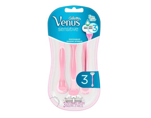 Buy Gillette Venus Sensitive Skin Disposable Razor- Pack of 3 Online in ...