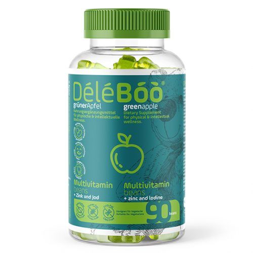 Buy Deleboo Multivitamin + Zinc & Iodine Green Apple 90 Beans Online in ...