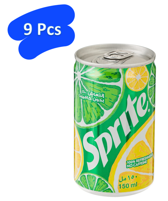 Buy Sprite Soft Drink, 9x150ml Online in Bahrain | Talabat Bahrain