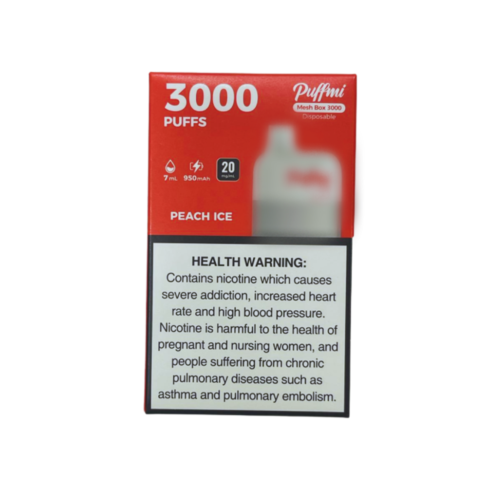 Buy Puffmi Meshbox Peach Ice 3000 Puffs 7 ml Online in Bahrain ...