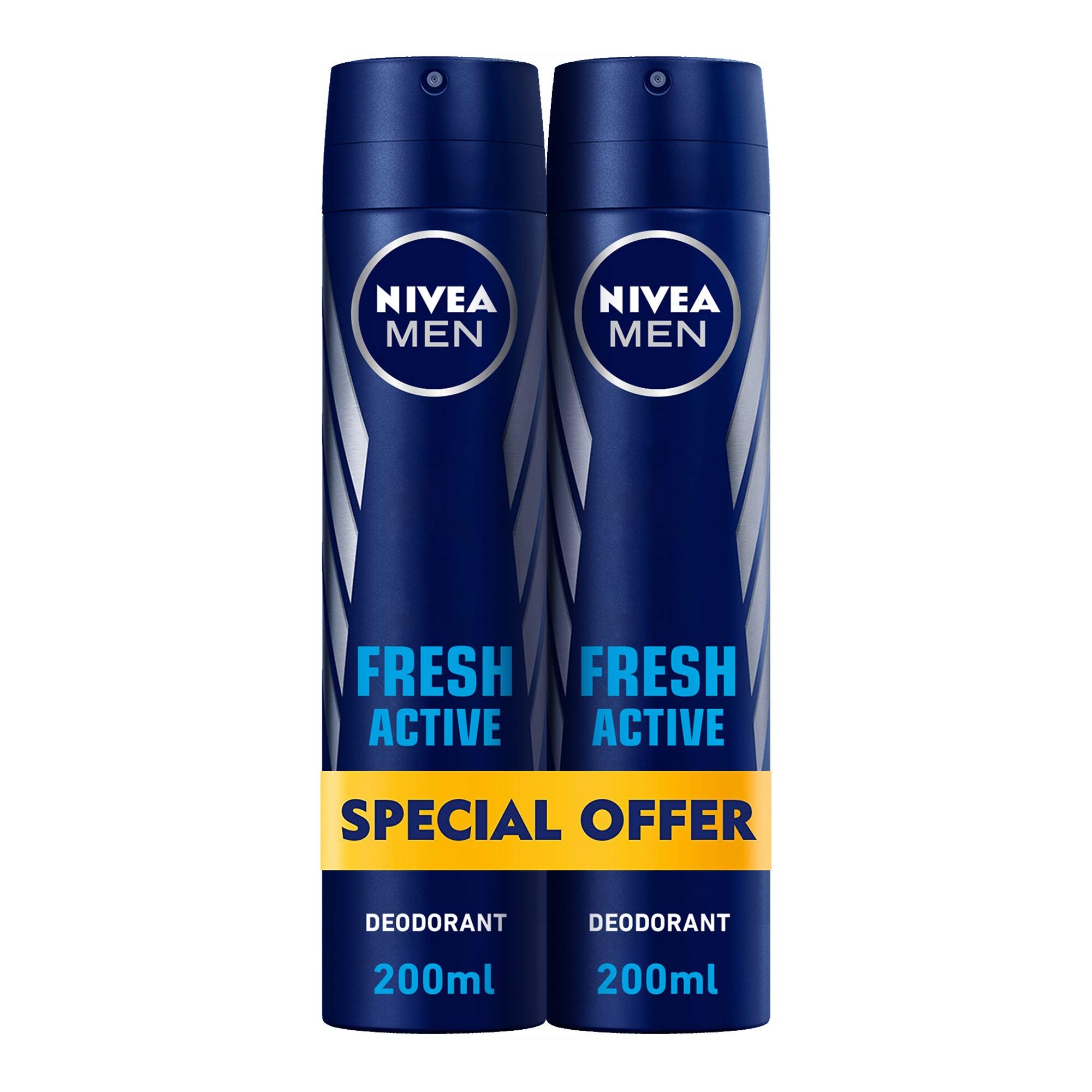 Buy Nivea Male Fresh Active Deodorant Spray 200 ml x 2 Pcs 20% Off ...