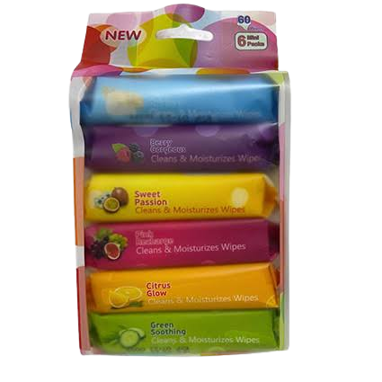Buy HiGeen Antibacterial Assorted Wet Wipes 10 Sheets x 6 Online in ...
