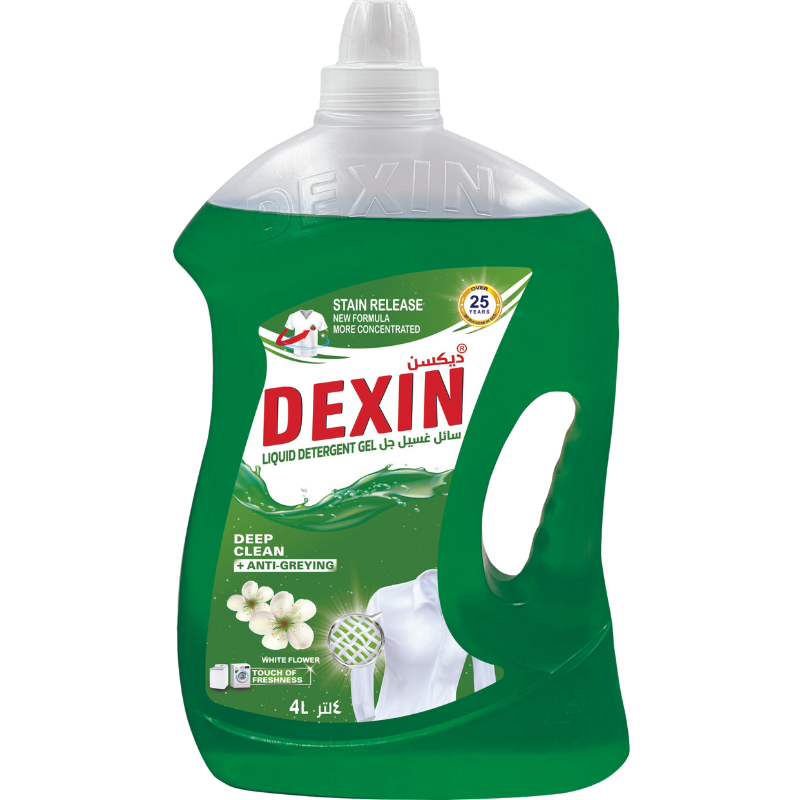 Buy Dexin White Flower Gel Liquid Detergent, 4L Online in Bahrain | Talabat Bahrain