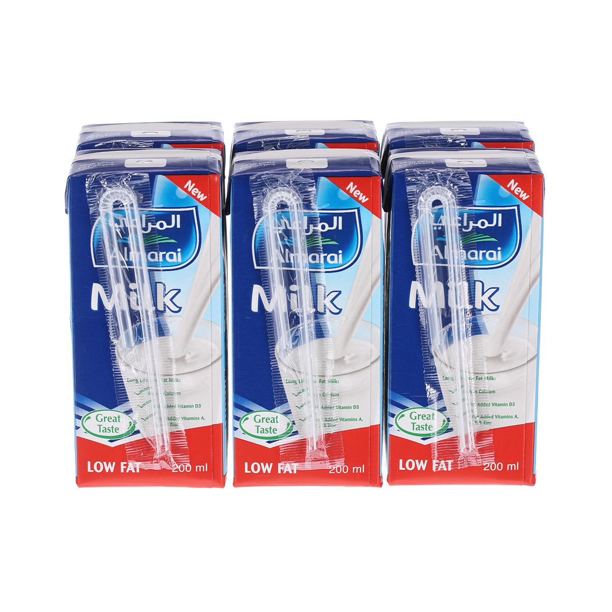 Buy Almarai UHT Low Fat Milk with Added Vitamins, 6x200ml Online in ...