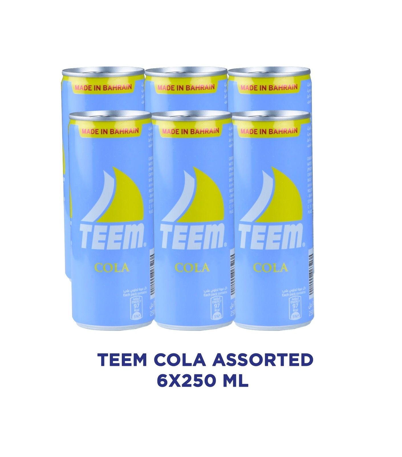 Buy Teem Cola Assorted Soft Drink, 6x250ml Online in Bahrain | Talabat ...