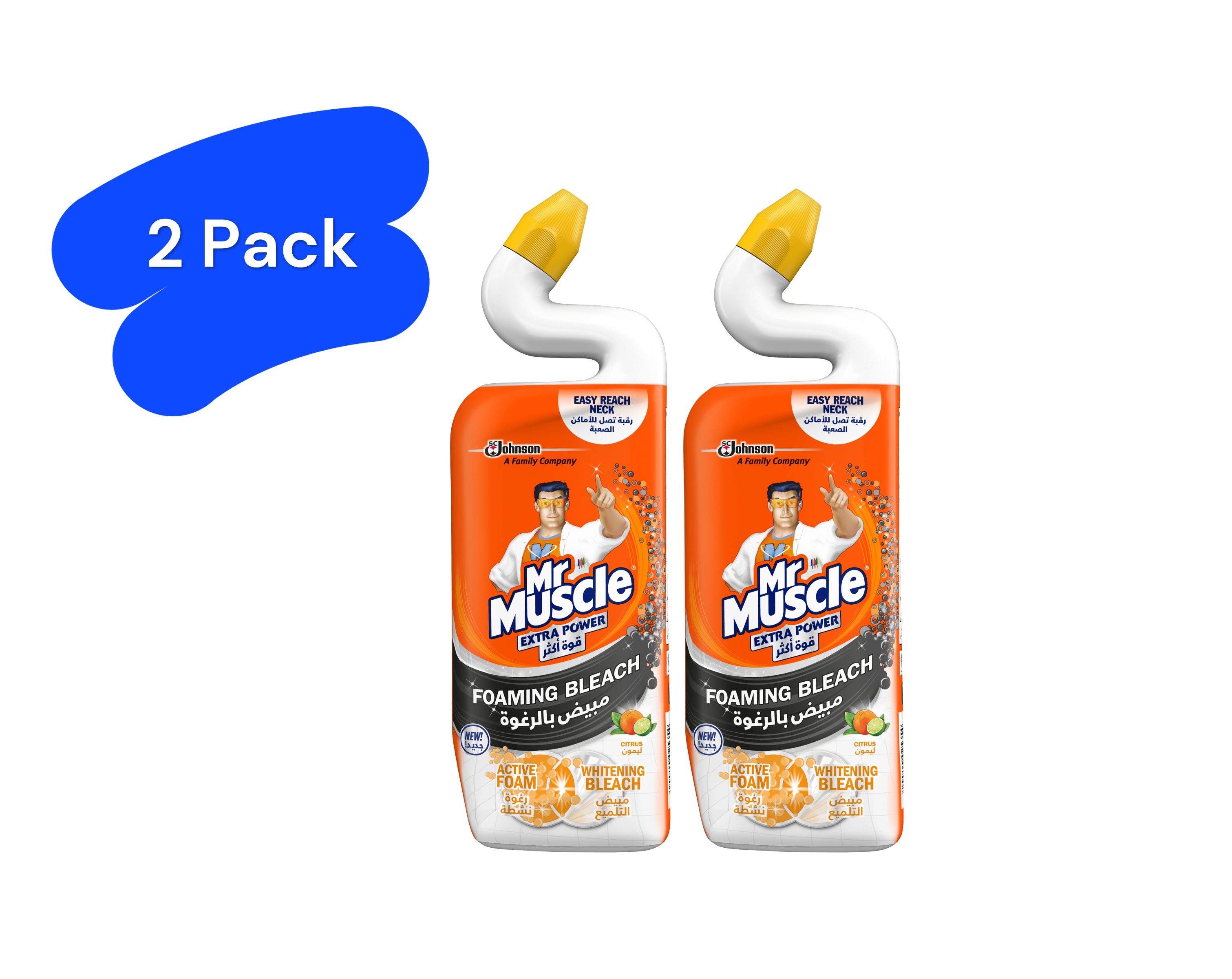 Buy Mr. Muscle Duck Liquid Extra Power Bleach Citrus 750mlx2 Online in ...