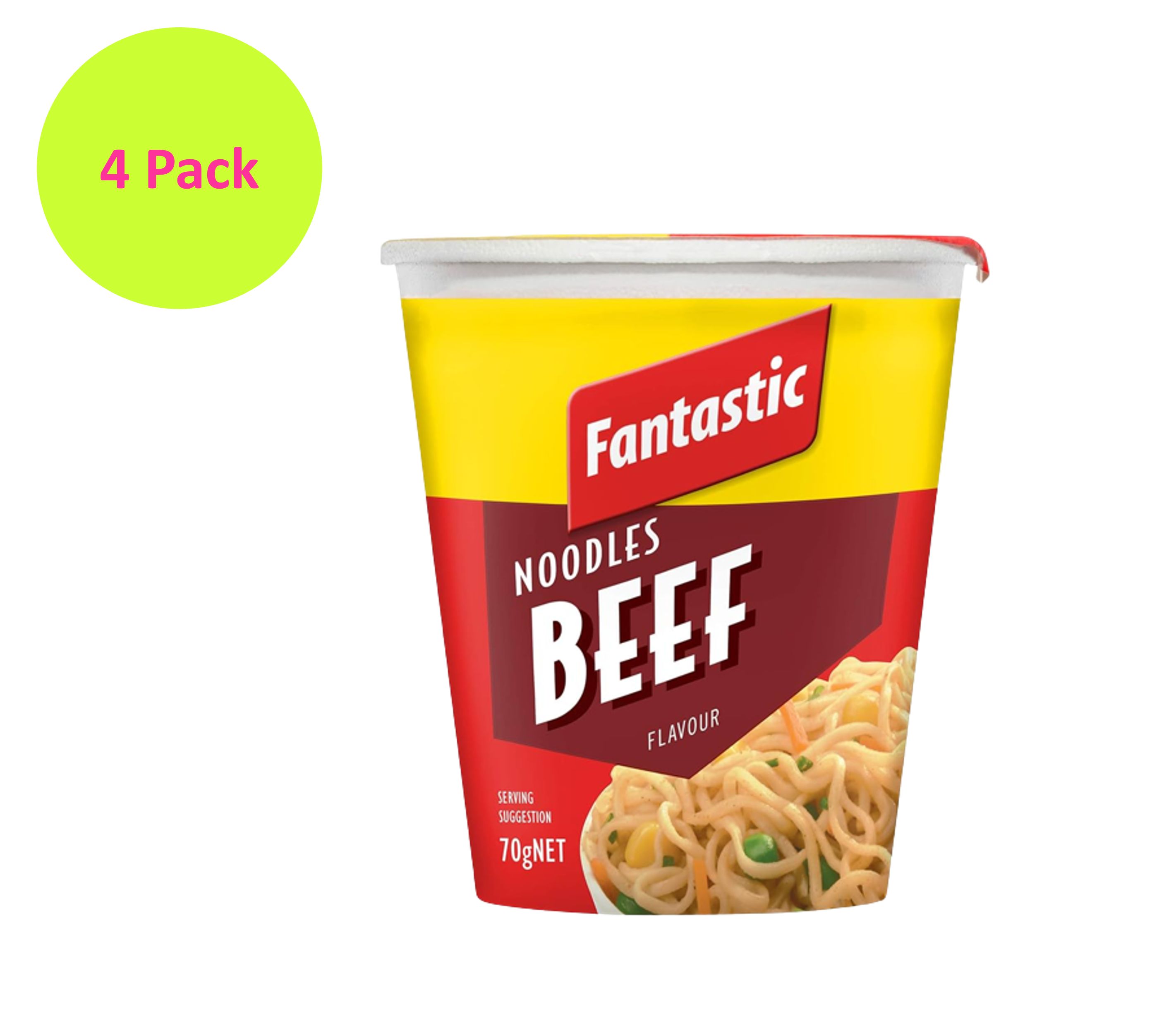 Buy Fantasitc Beef Cup Noodle 4x70g Online in Bahrain | Talabat Bahrain