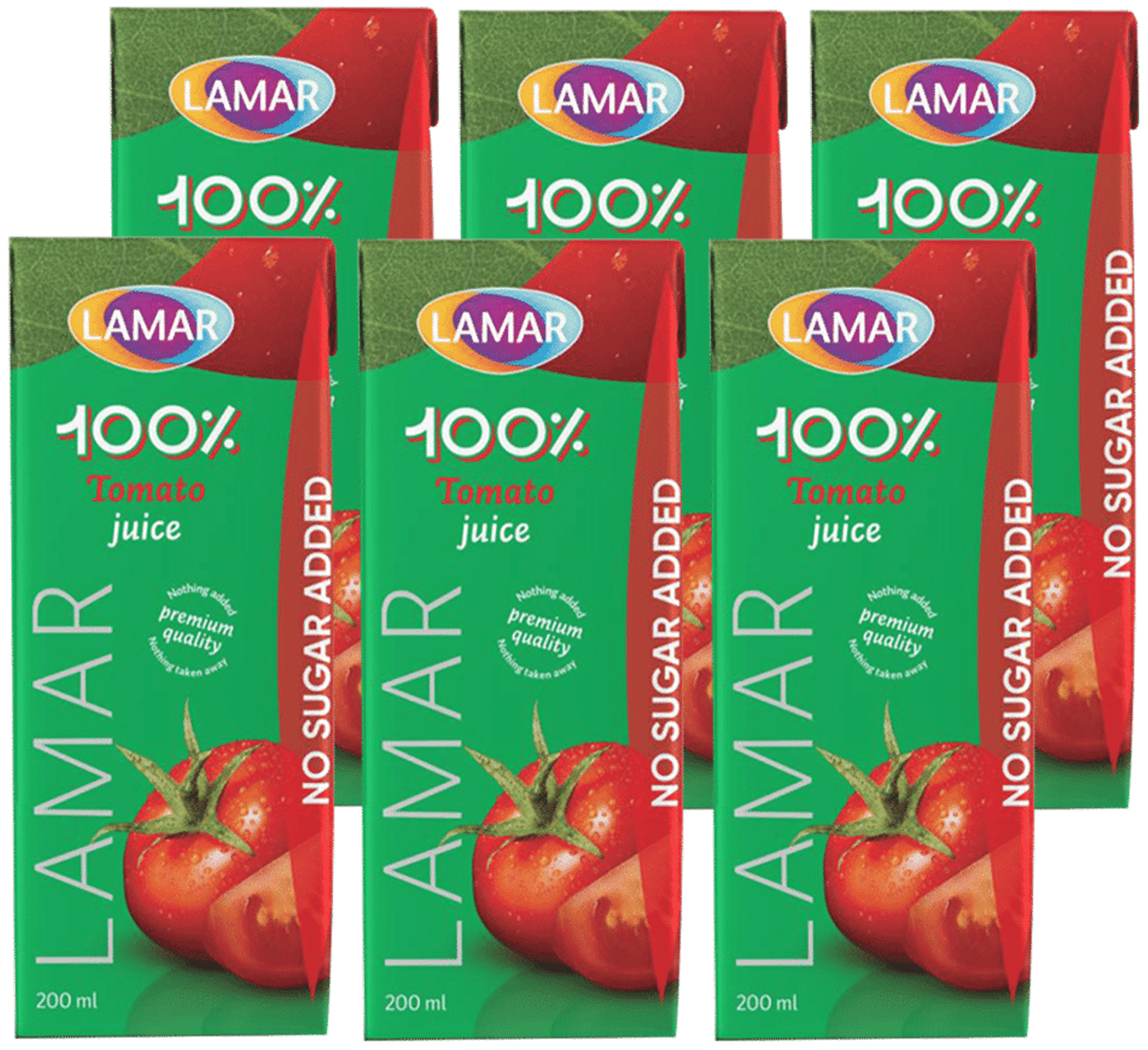 Buy Lamar Pure Tomato Juice, 6x200ml Online in Bahrain | Talabat Bahrain