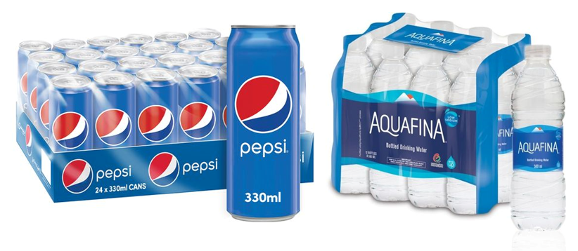 Buy Pepsi, 24x330ml + Free Aquafina Drinking Water, 12x600ml Online in ...