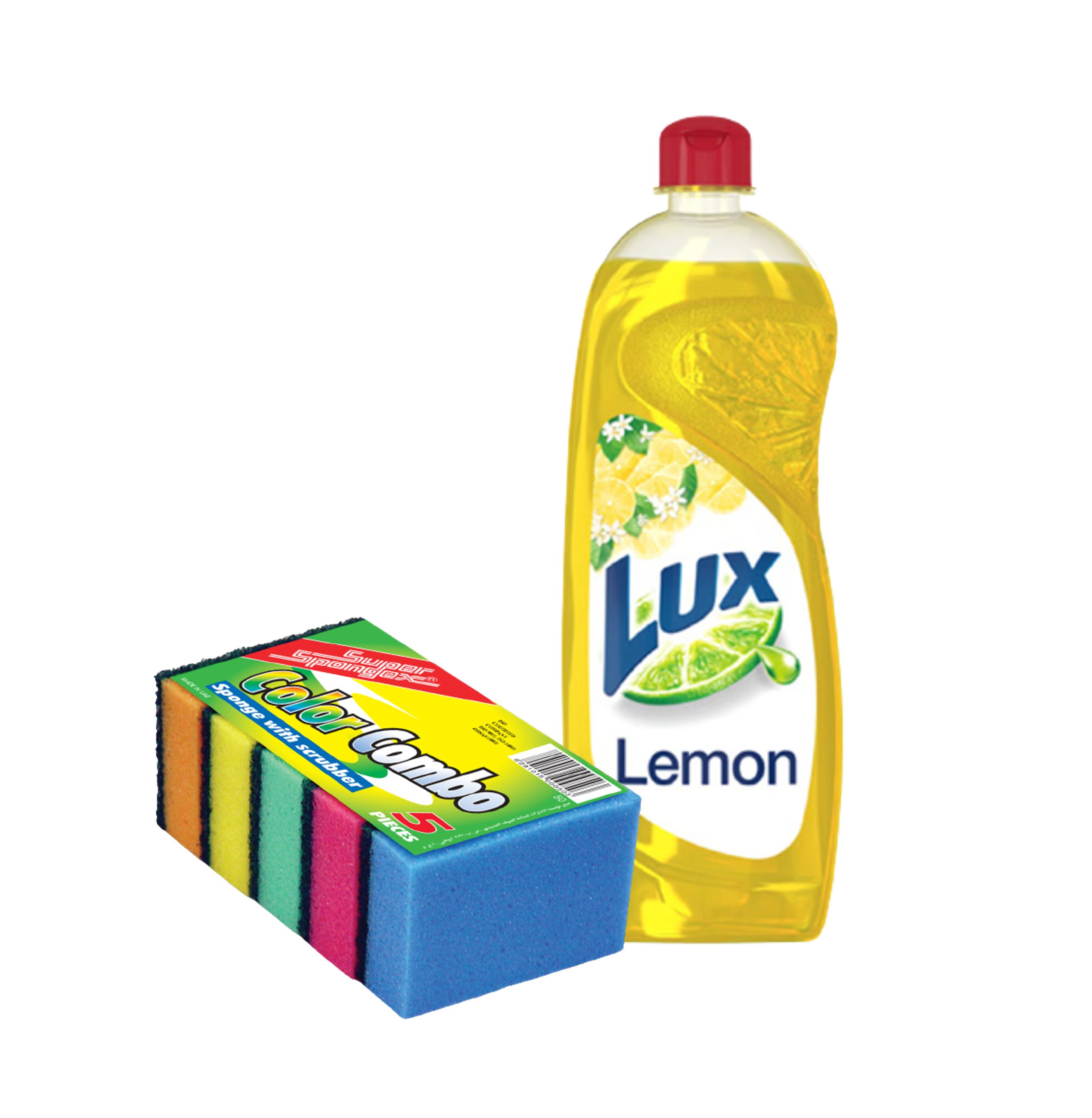 Buy Lux Lemon Dishwashing Liquid 750ml + Super Spongex Colour Combo ...