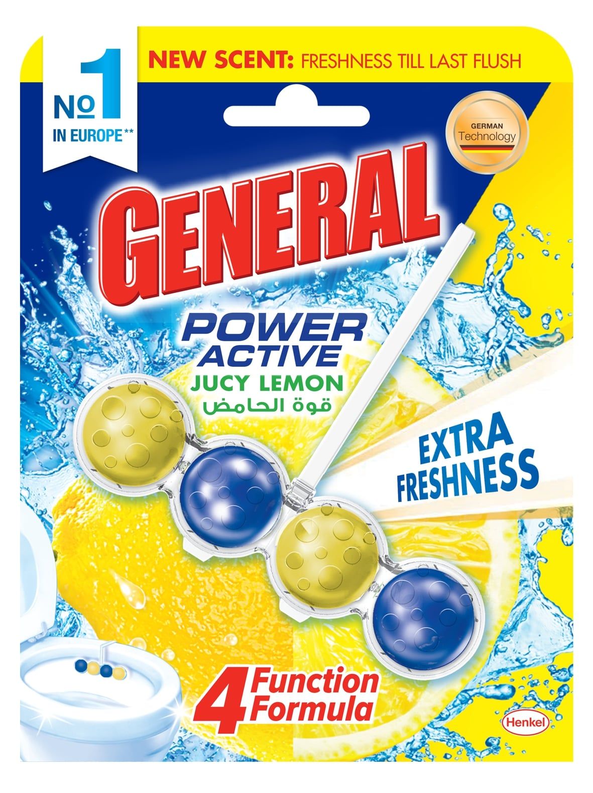 Buy General Toilet Cleaner Rim Block ( SVRs ) 4in1 Lemon, 1 Piece ...