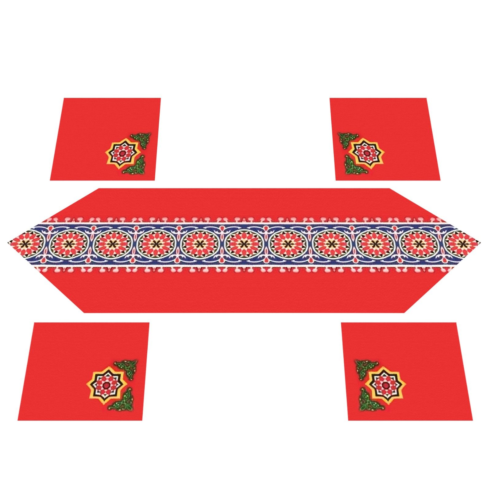 Buy Ramadan Dining Set Khayami Style Set Of 5 Pieces - Red Online in ...