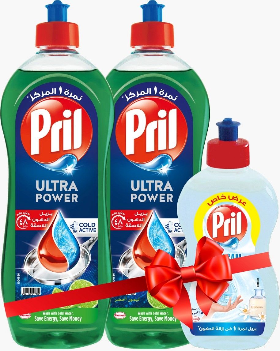 Buy Pril Pack of 2 Dishwashing Liquid 600 ml + Dishwashing Liquid 400gm ...