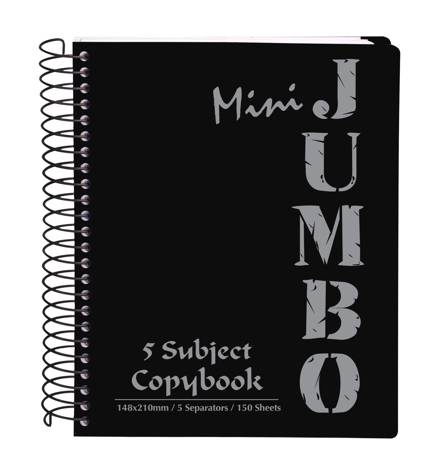 Buy Mintra Mini Jumbo Notebook (14.7×21cm) Lined 200 Sheets Black ...
