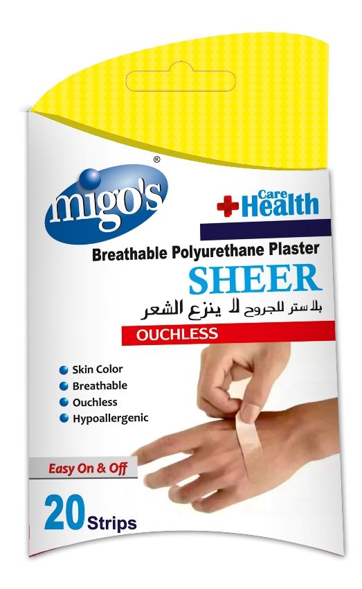 Buy Migo's Breathable Polyurethane Sheer Plaster 20 Strips Online in ...
