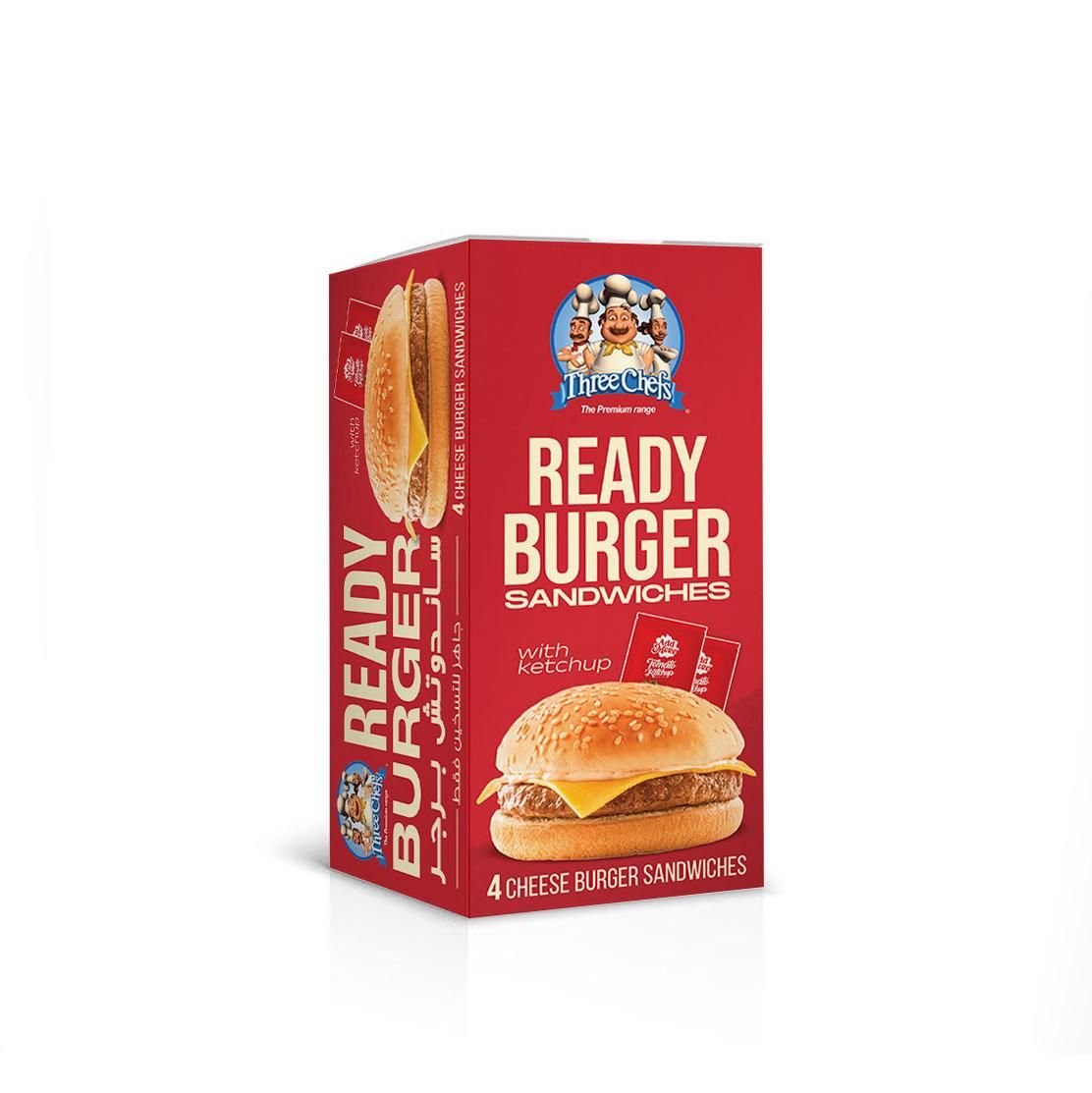 اشترِ Three Chefs Ready Burger Sandwich, 4 Pieces أونلاين في Egypt ...