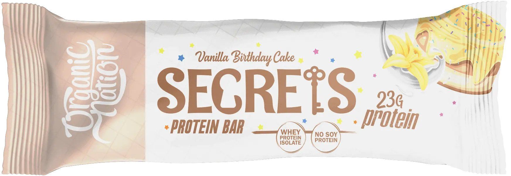 Buy Organic Nation Secrets Protein Vanilla Birthday Cake 70 Gm Online ...