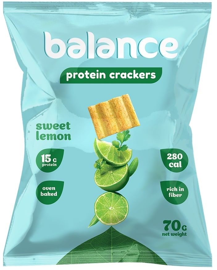 Buy Balance Sweet Lemon Premium Bread Snack Protein Crackers, 60-70g ...