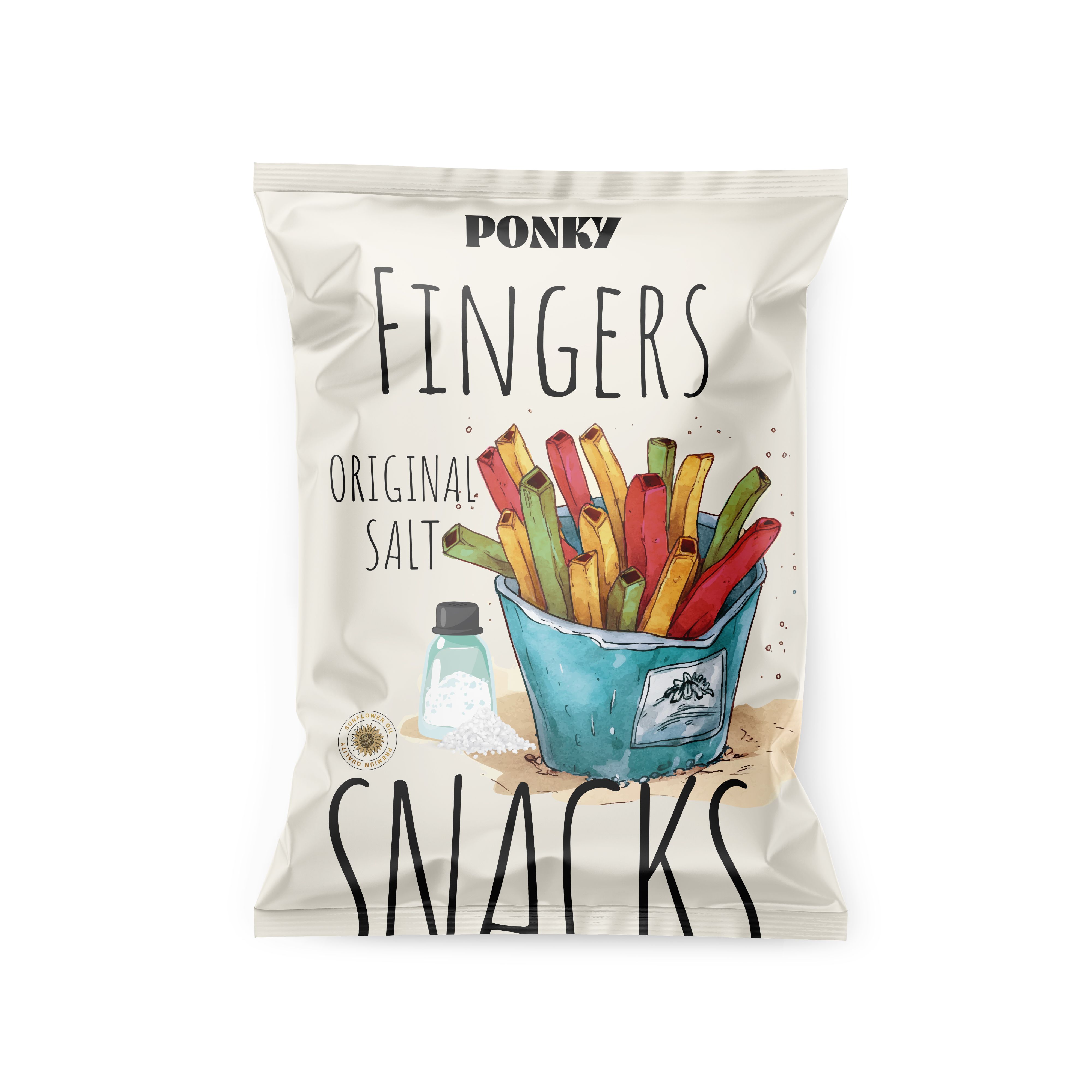 Buy Ponky Original Salt Fingers Snack, 60g Online in Egypt | Talabat Egypt