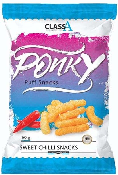 Buy Ponky Puff Snacks Sweet Chilli 60 Gm Online in Egypt | Talabat Egypt