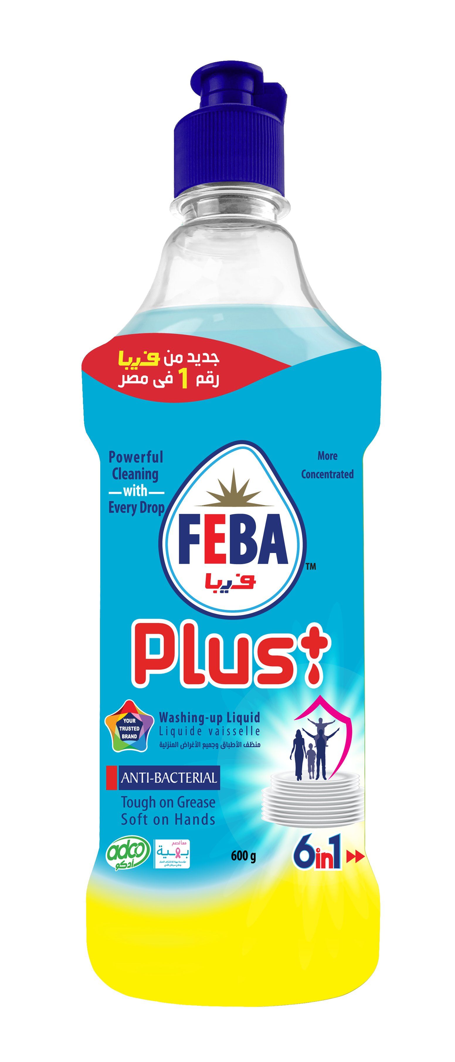 اشترِ Feba Plus Anti-Bacterial Dishwashing Liquid & All Household ...