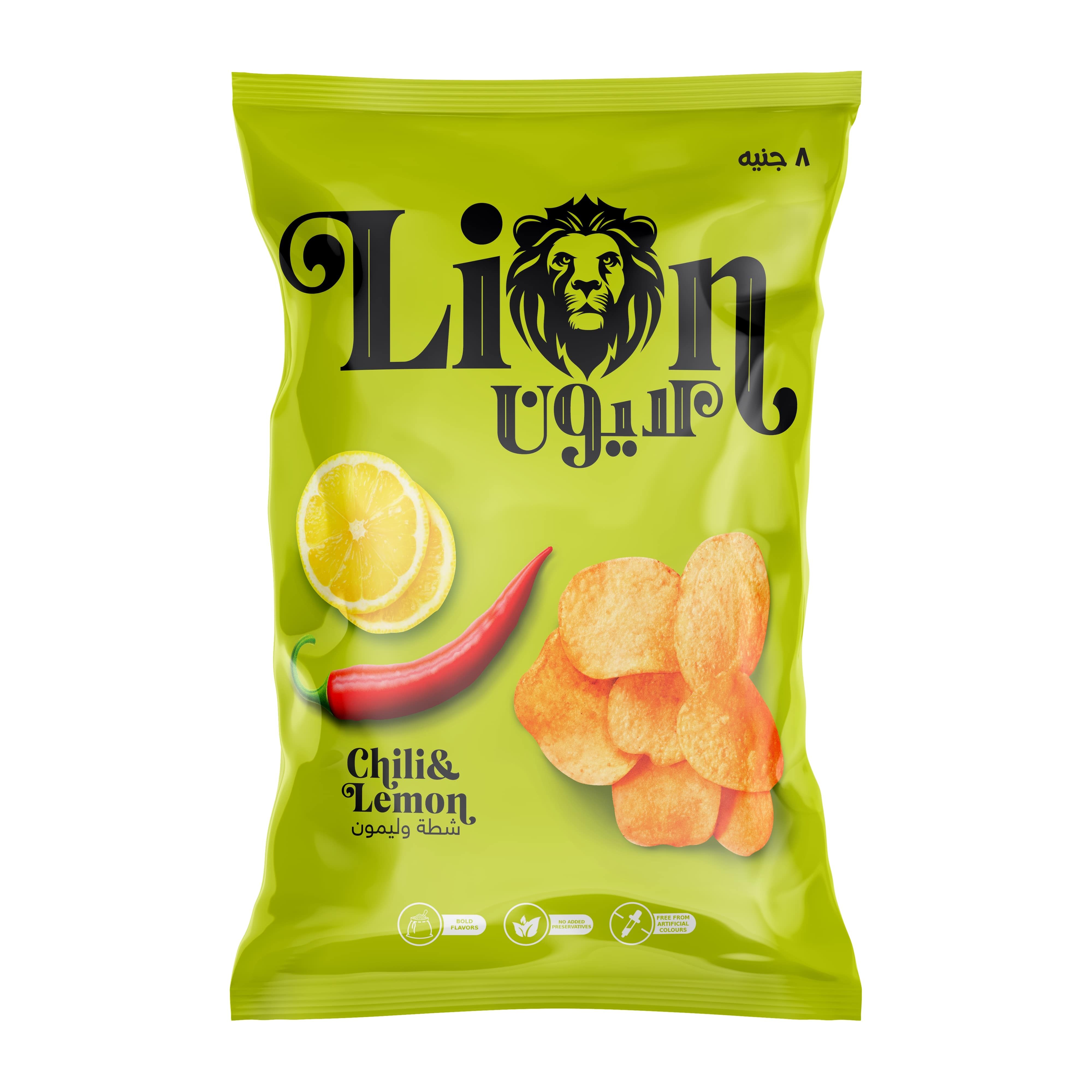 Buy Lion Chilli & Lemon Flavored Chips, 65-75g Online in Egypt ...