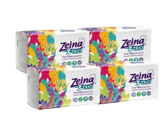 Buy Zeina Facial Tissues Trio 4 Bags X 500 Tissue Online in Egypt ...