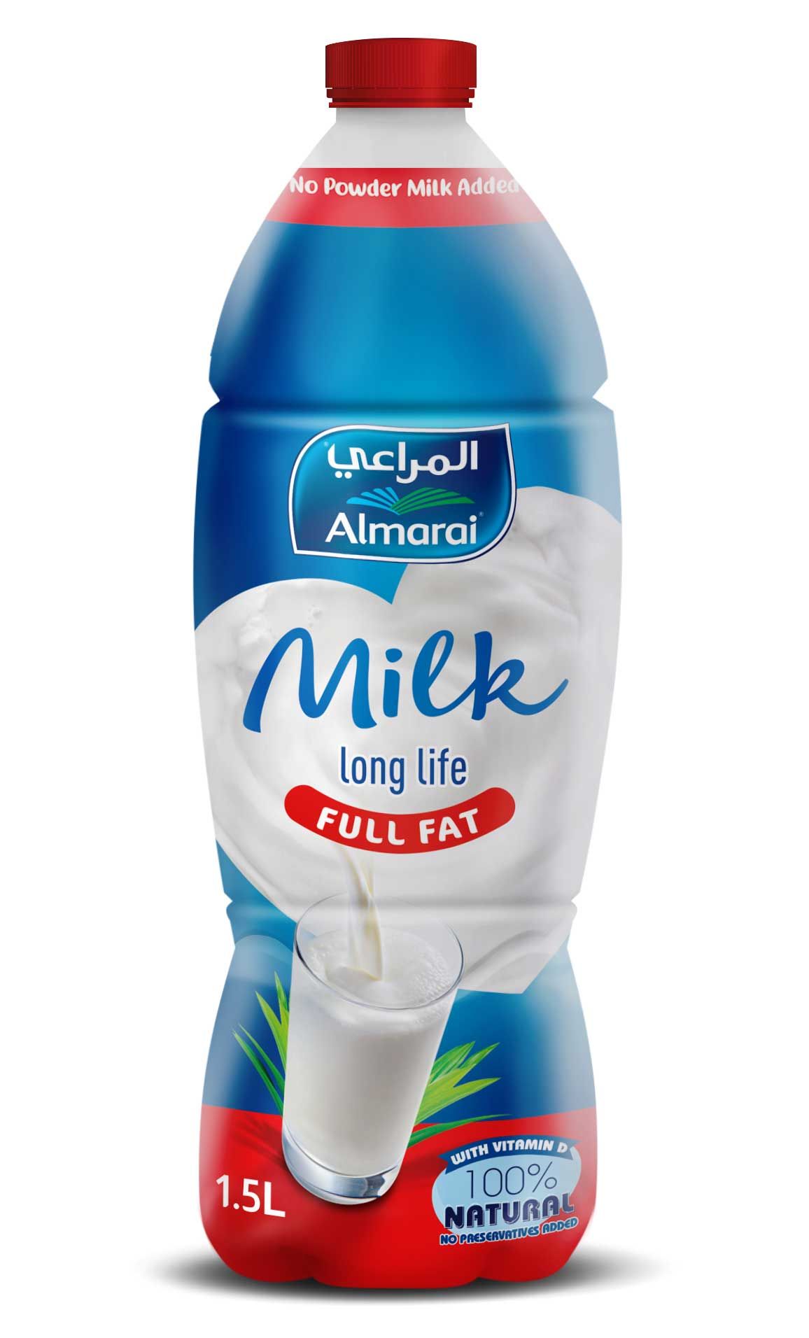 Buy Almarai Plain Milk Bottle Full Fat 1.5L Online in Egypt | Talabat Egypt