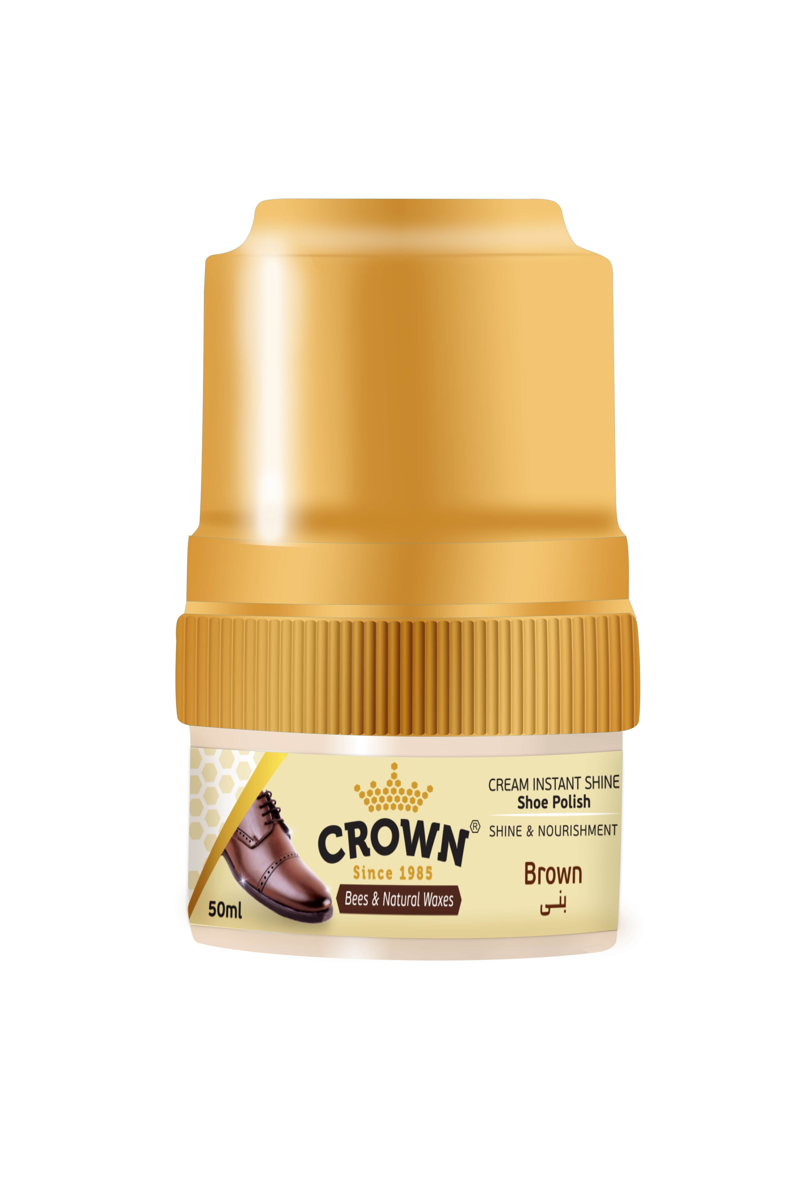 Buy Crown Brown Creamy Shoe Polish 50 ml Online in Egypt | Talabat Egypt