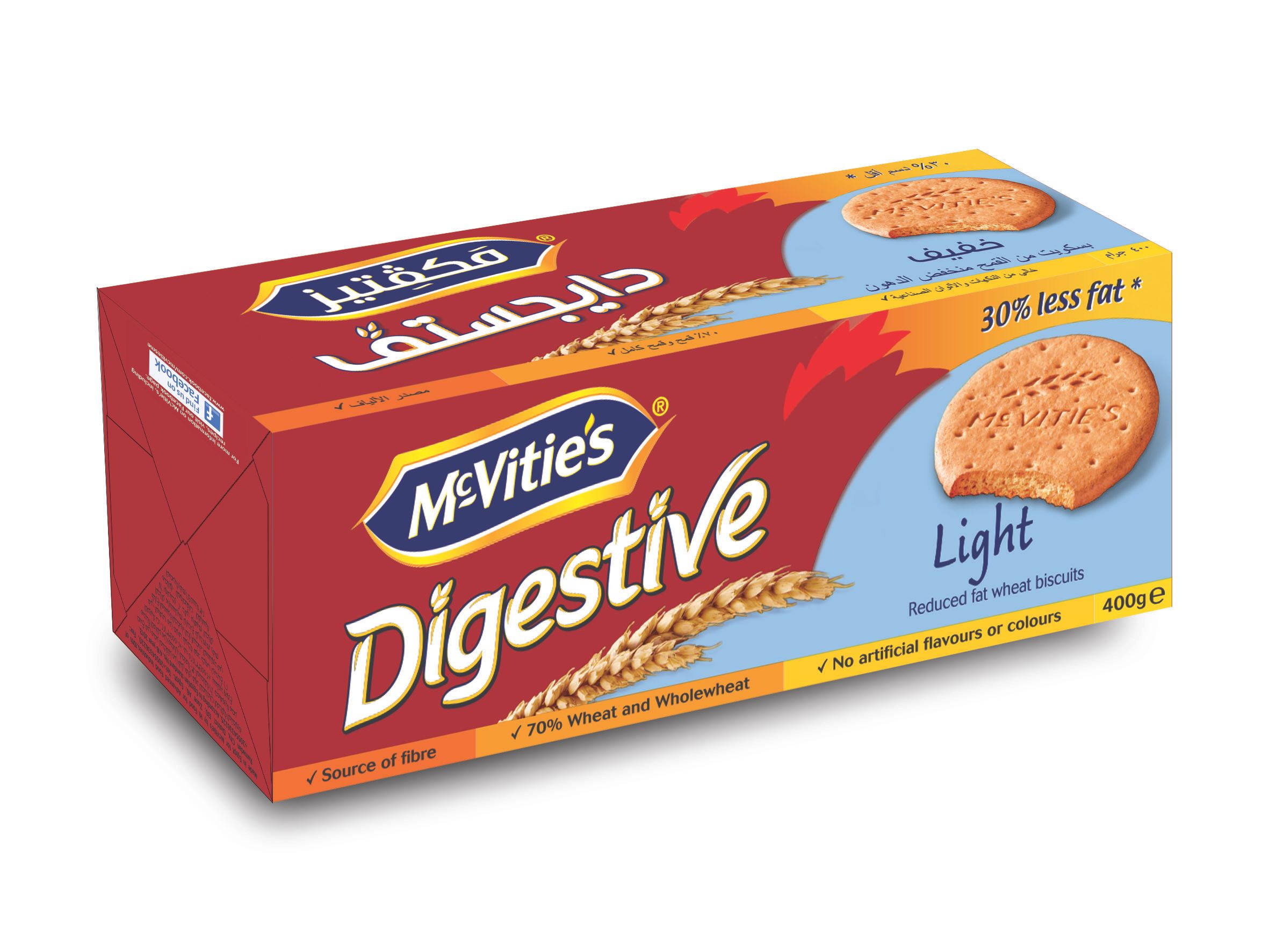 Buy McVities Biscuits Digestive Light 400g Online in Egypt | Talabat Egypt