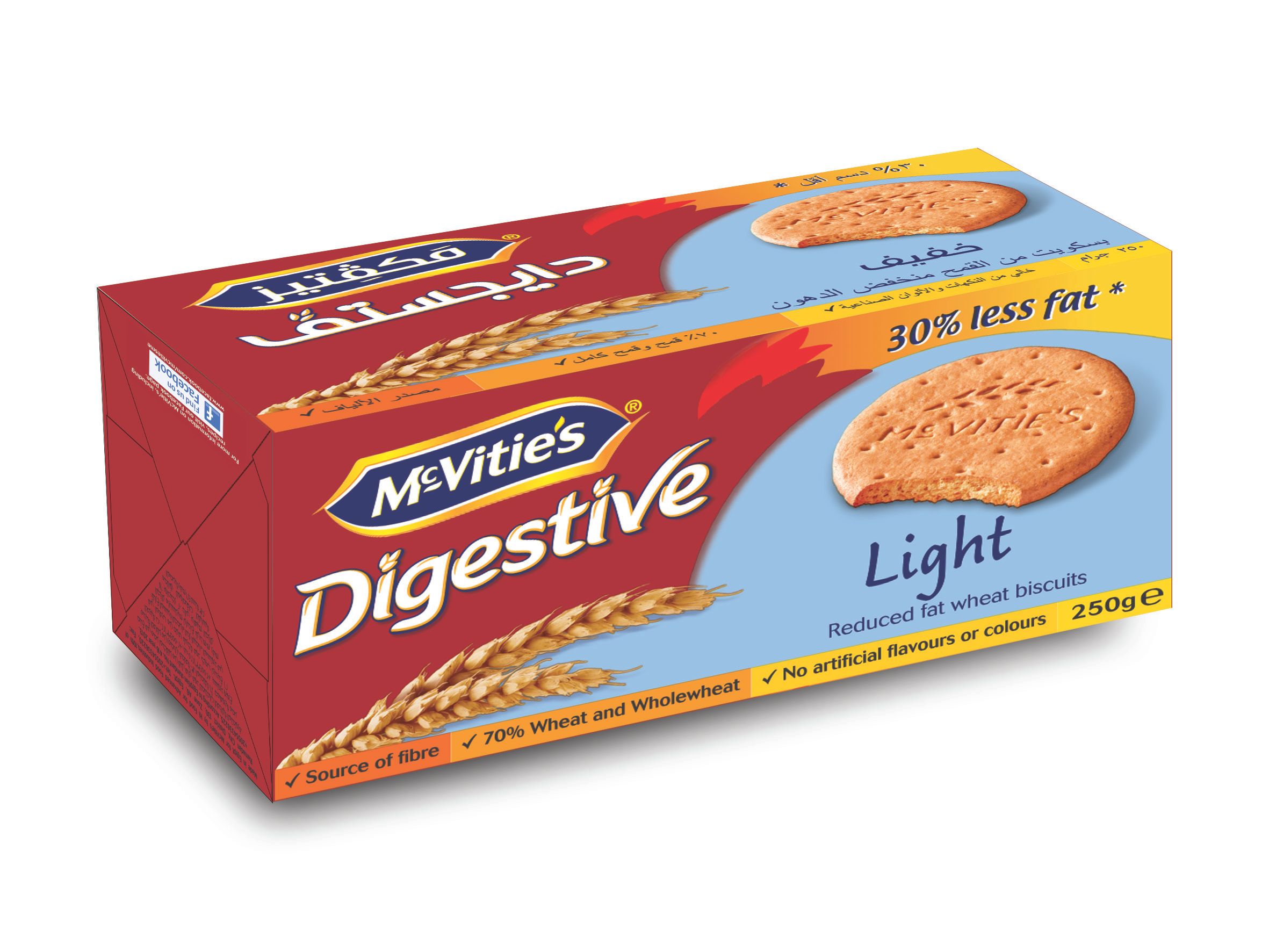 Buy McVitie's Digestive Light Biscuits, 250g Online in Egypt | Talabat Egypt