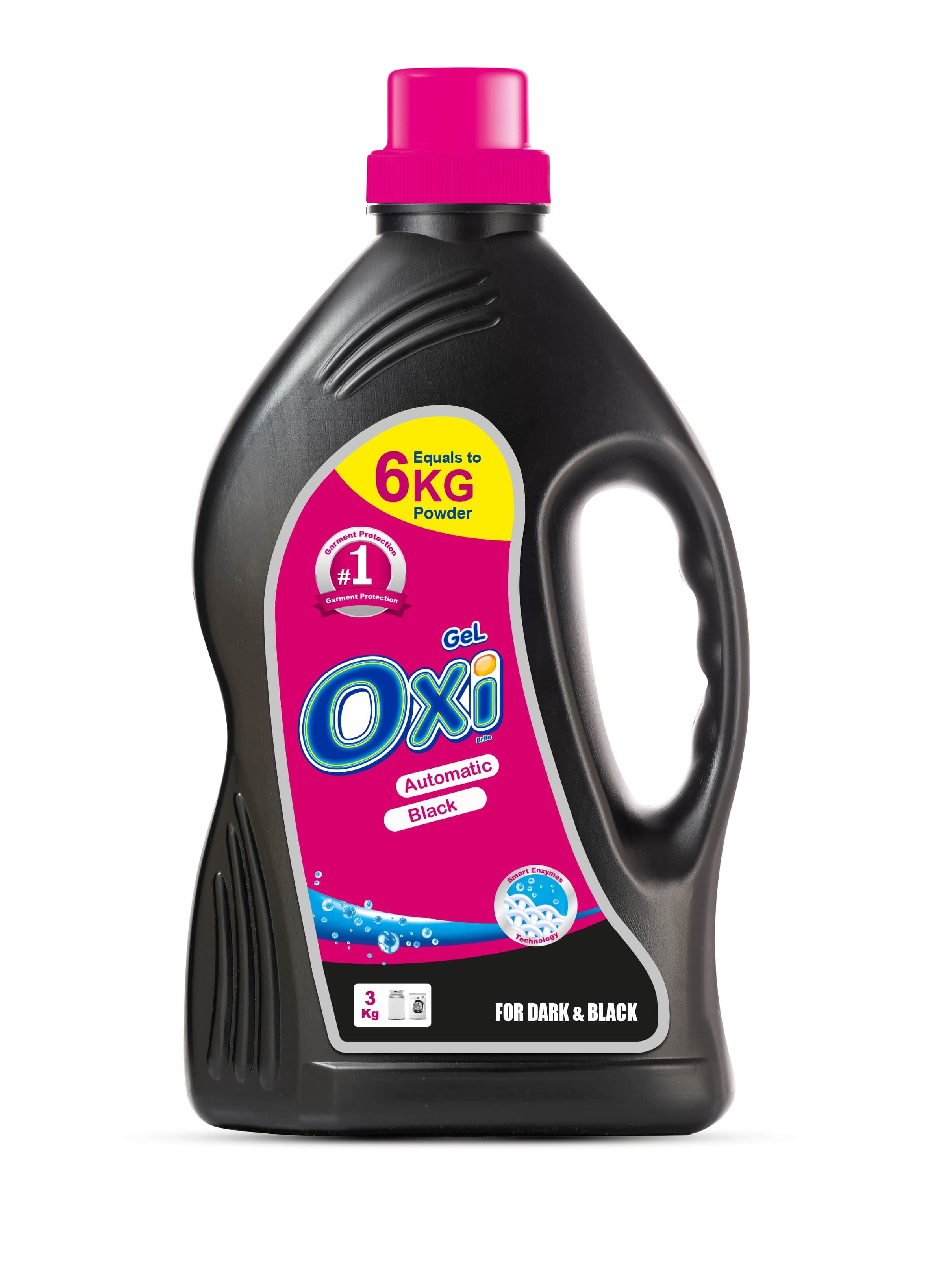 Buy Oxi Gel detergent automatic black 3kg Online in Egypt | Talabat Egypt