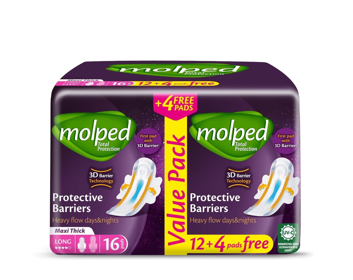 Buy Molped Total Protection Long Pads, 16 Pads Online in Egypt ...