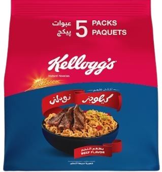 Buy Kellogg's Beef Flavoured Instant Noodles, 5x70g Online in Egypt ...