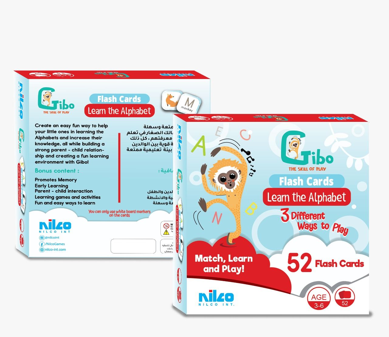 Buy Gibo Flash Card Learn To Alphabet Online in Egypt | Talabat Egypt