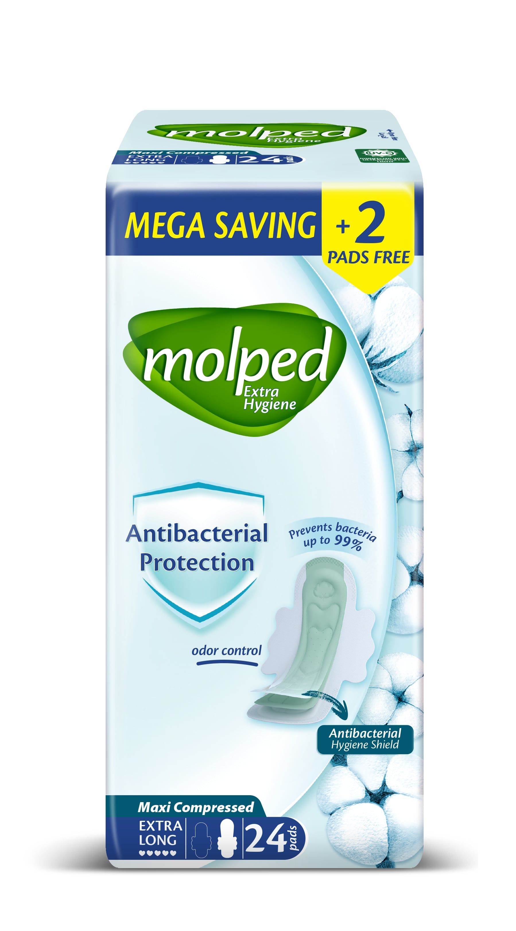 Buy Molped Extra Hygiene Eco Pack Extra Long (20+4) Pads Online in ...