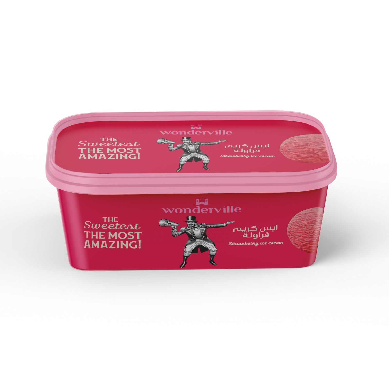 Buy Wonderville Strawberry Ice Cream, 800ml Online in Egypt | Talabat Egypt