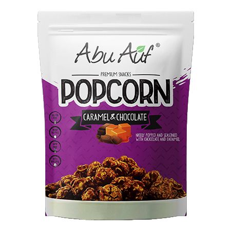 Buy Abu Auf Popcorn Caramel & Chocolate, 100g Online in Egypt | Talabat ...