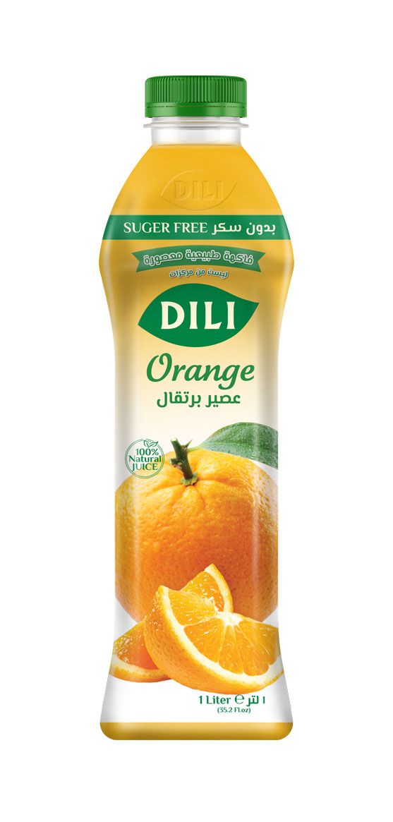 Buy Dili Natural Orange Sugar Free Juice 1 L Online in Egypt | Talabat Egypt