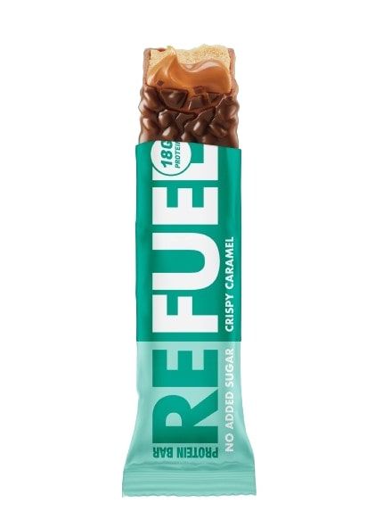 Buy Refuel Crispy Caramel Protein Bar 60 gm Online in Egypt | Talabat Egypt