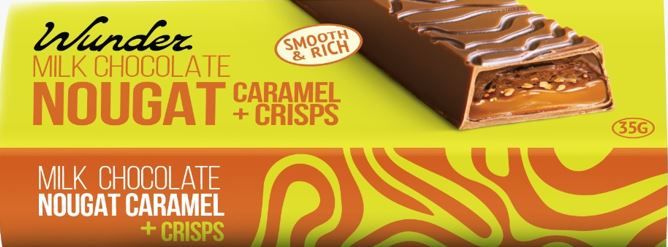 Buy Wunder Milk Chocolate Nougat Caramel Crisps Bar, 40g Online in ...